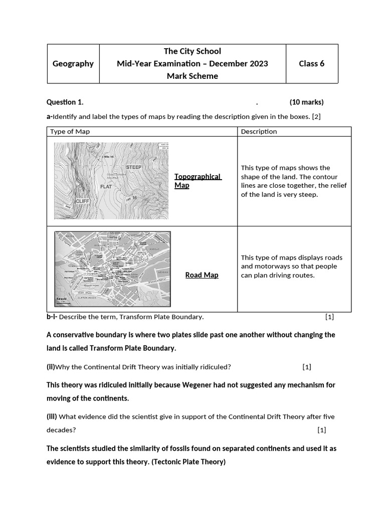 The City School Geography-6-MS | PDF | Plate Tectonics | Rock (Geology)