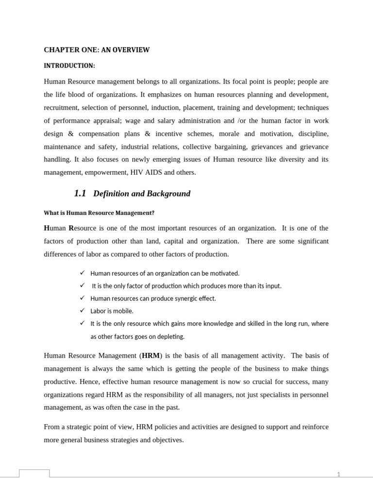 HR MGT Cha 1 | PDF | Human Resource Management | Employment