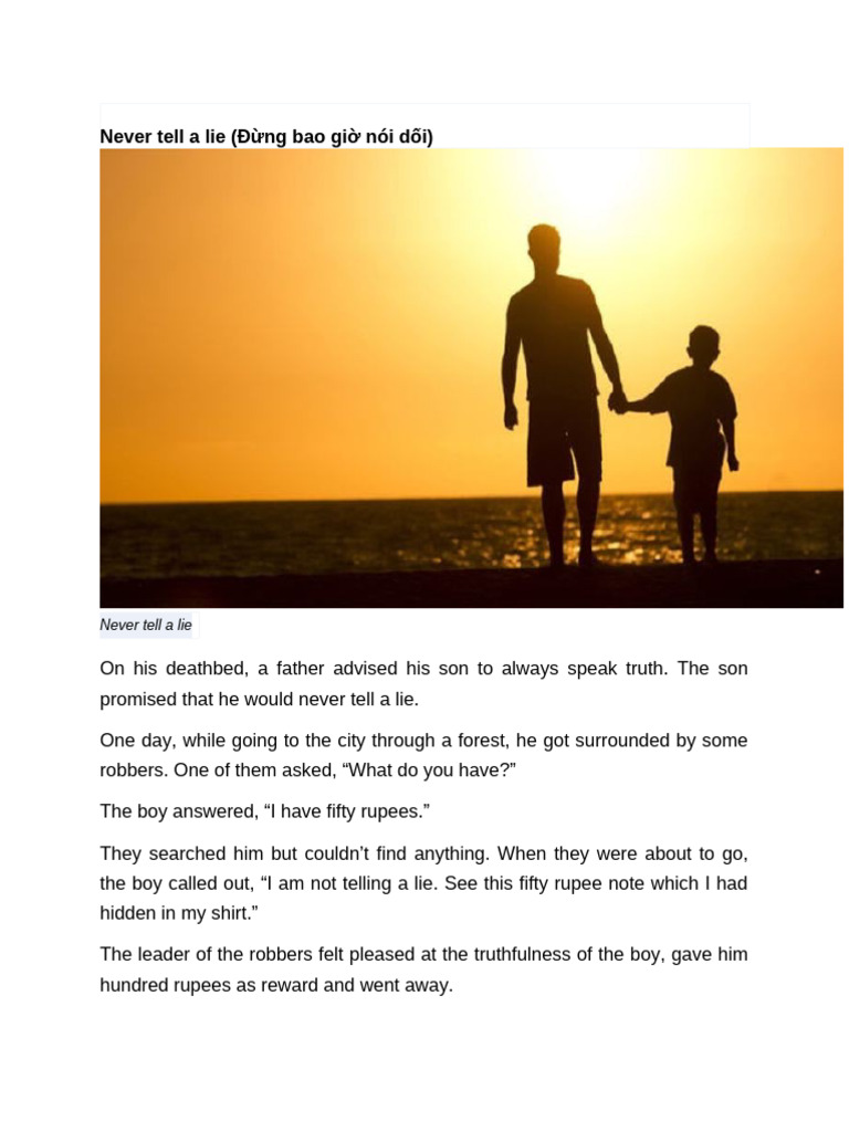 Never Tell A Lie | PDF