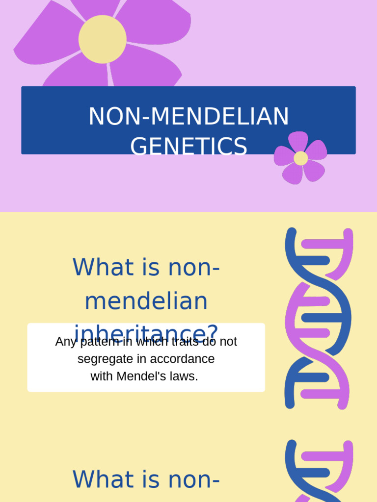 Non Mendelian Genetics | PDF