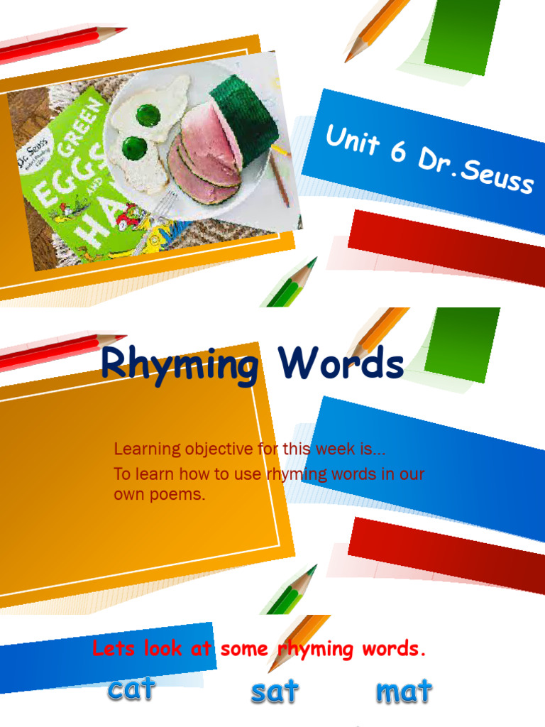 Dr. Seuss Rhyming Words Lesson | PDF