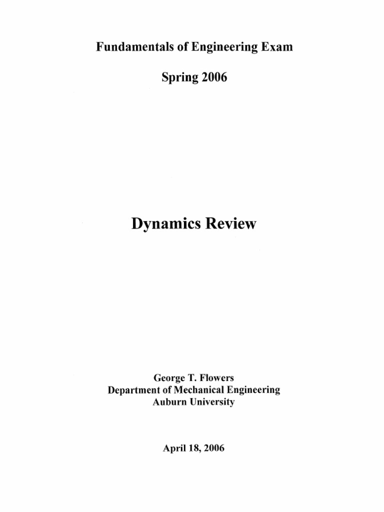 Dynamics Review | PDF