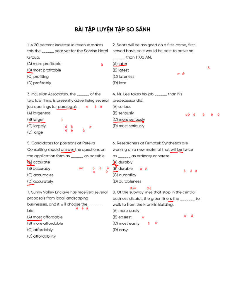 BT Câu So Sánh | PDF