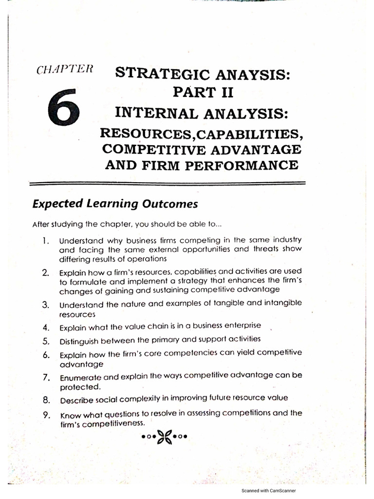 Chapter 6 - Strategic Analysis - Internal Analysis Resources ...