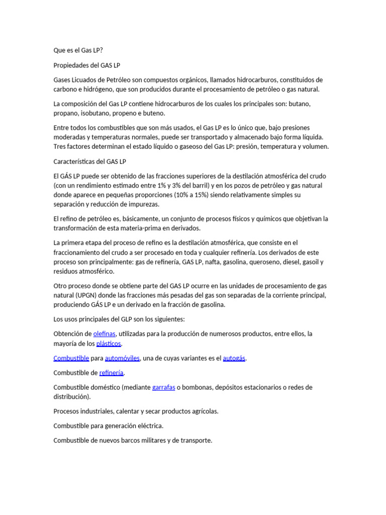 Que Es El Gas LP | PDF | Gas de petróleo licuado | Petróleo