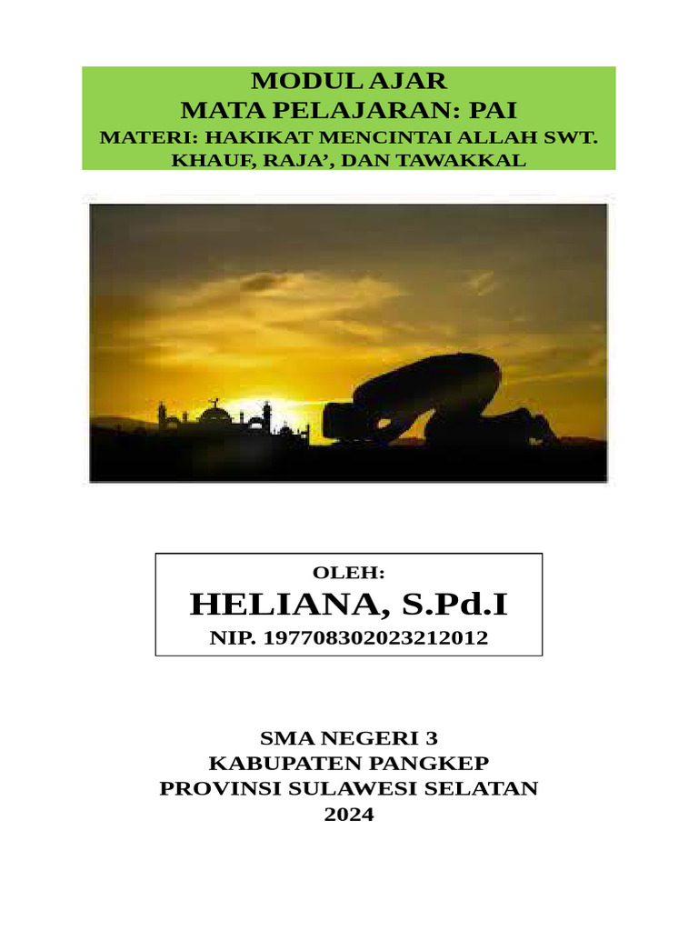 Sampul Modul Ajar | PDF