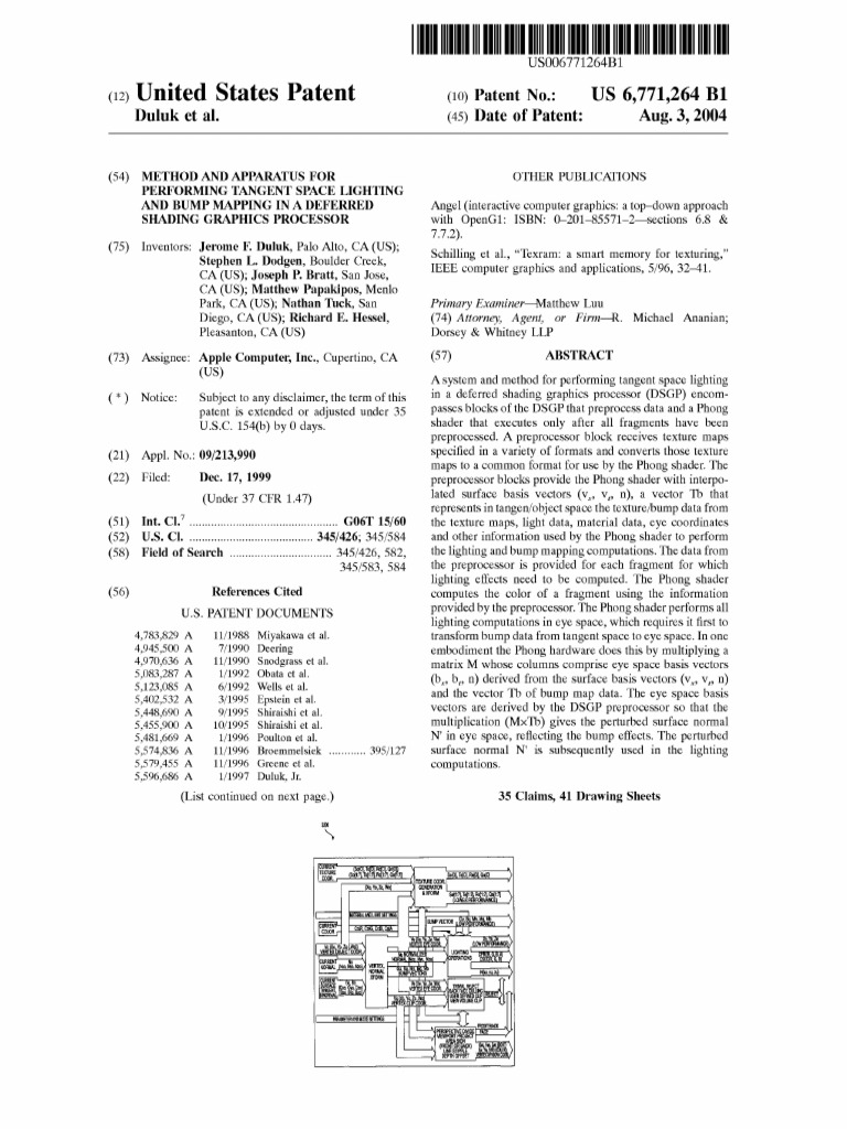 Method and Apparatus For Performing Tangent Space Lighting and - PDF ... Method and Apparatus For Performing Tangent Space Lighting and - PDF ...