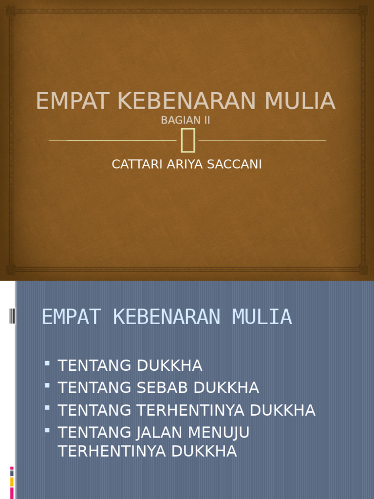Pemahaman Empat Kebenaran Mulia | PDF