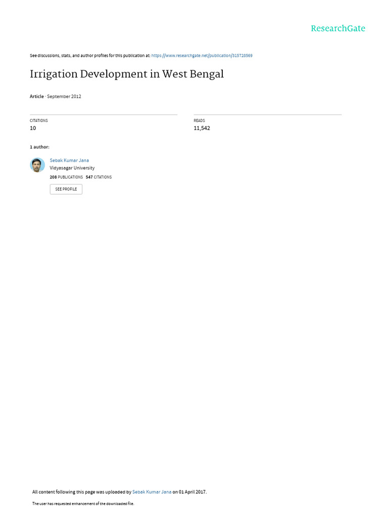 Paper Land Bankirrigation | PDF | Irrigation | Groundwater