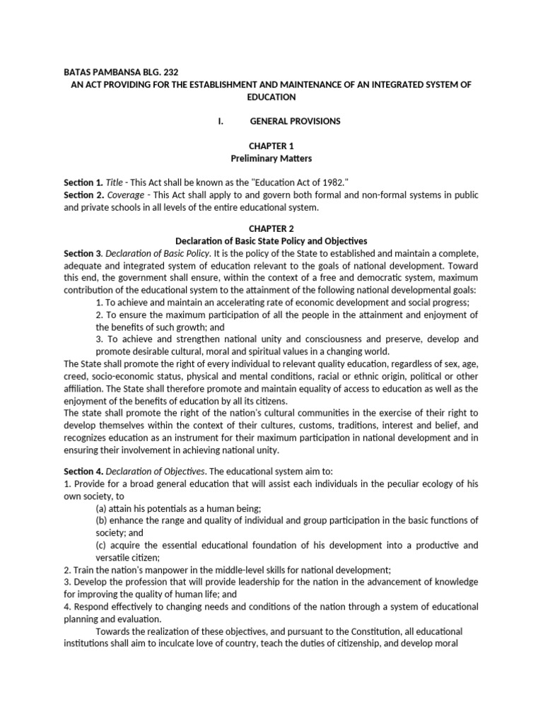 Education Act of 1982 Overview | PDF | Secondary Education | Teachers