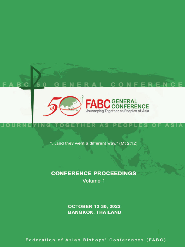 FABC 50 General Conference Volume 1 Final | PDF | Migrant Worker ...