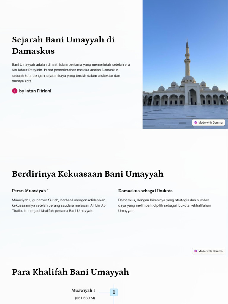 Sejarah Bani Umayyah Di Damaskus | PDF