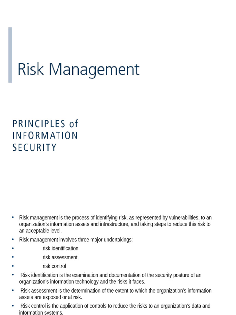 Chapter4 | PDF | Information Security | Risk