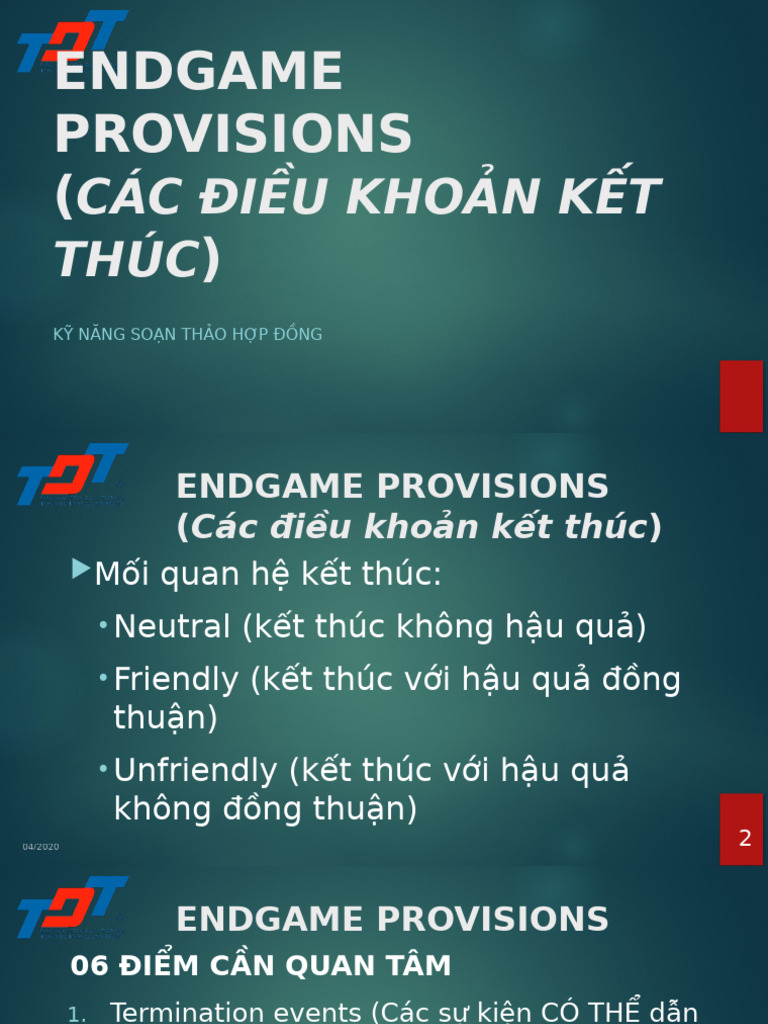 Bai 9-Ket Thuc Hop Dong-Slides | PDF