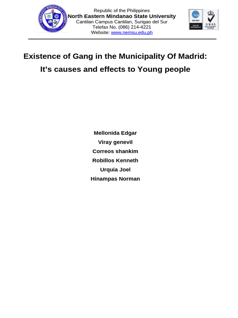 Research | PDF | Juvenile Delinquency | Gang