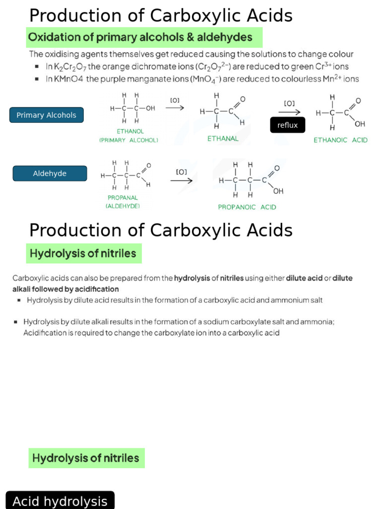 Carboxylic Acids Acyl Chlorides | PDF