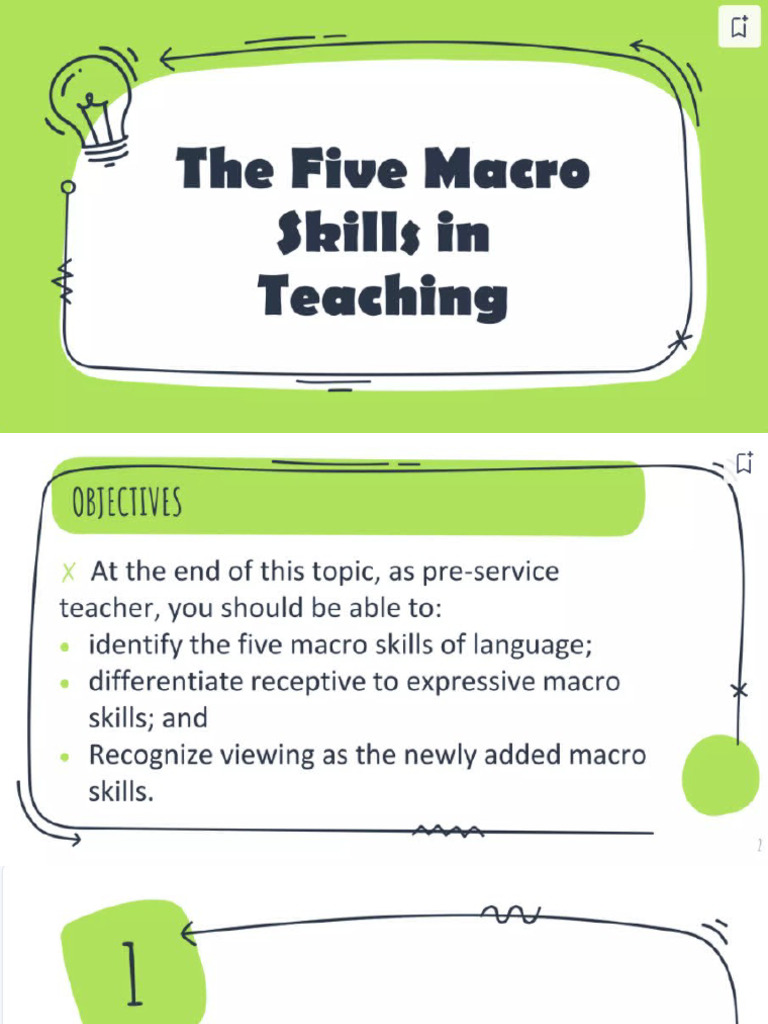 Five Macro Skills | PDF