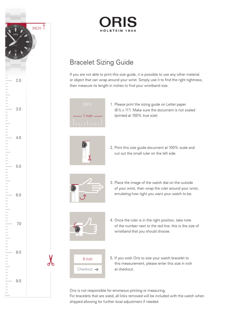 ORIS Size Guide en | PDF | Tools | Length