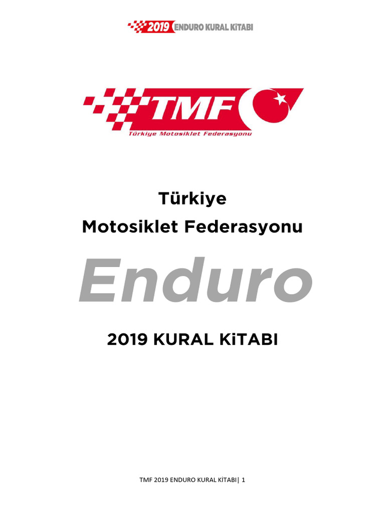 TMF 2019 Enduro Kurallar Kitabı | PDF