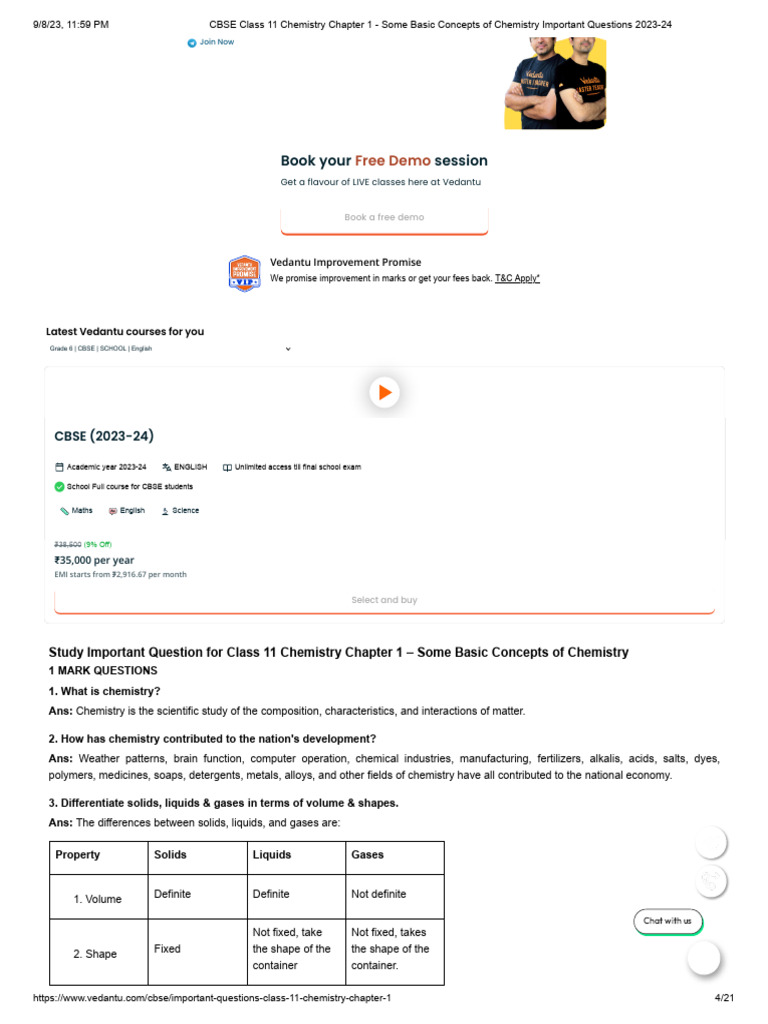 Ch1 Chem Theory Q | PDF | Mole (Unit) | Molecules