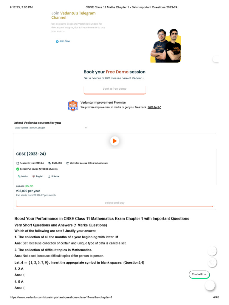 Sets Impq | PDF | Empty Set | Numbers