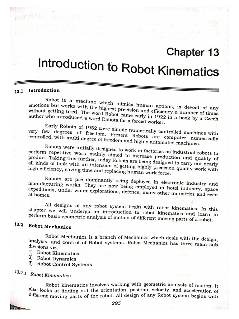 Module-6 Robot Kinematics | PDF