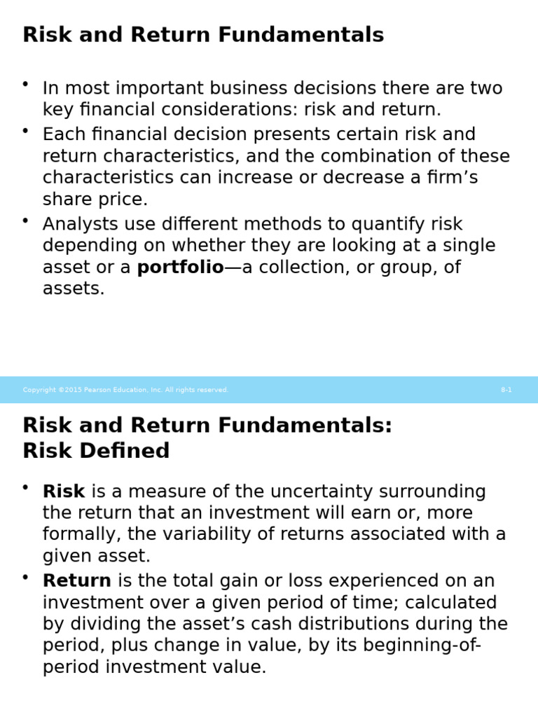 Topic 2 Risk and Return | PDF | Capital Asset Pricing Model | Risk