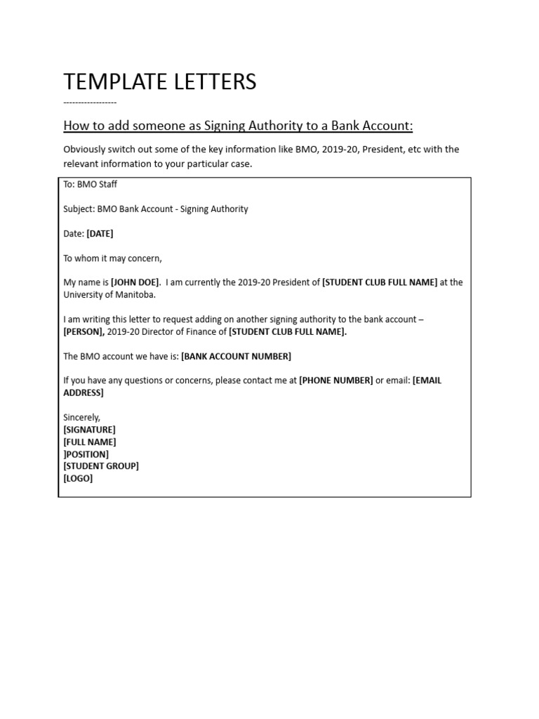 Templates Bank Transfer Letter | PDF