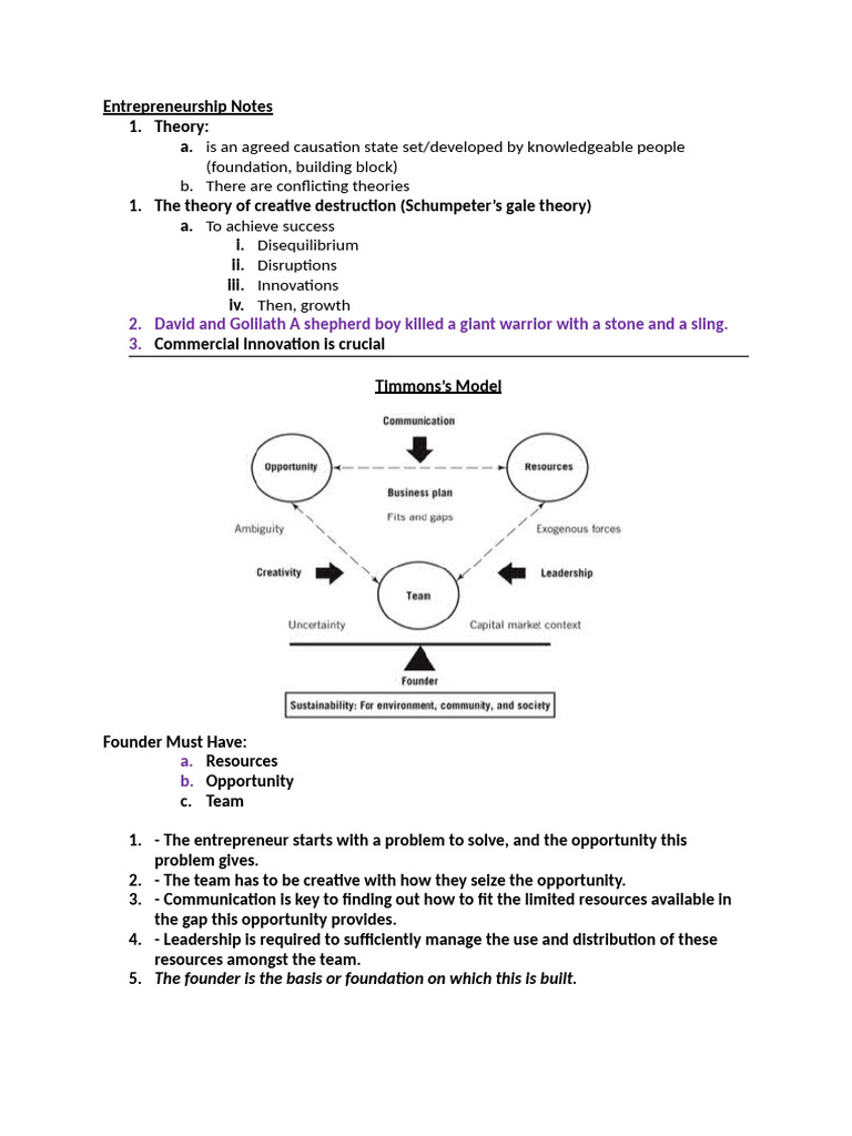 Entrepreneurship Notes | PDF | Entrepreneurship | Economies Entrepreneurship Notes | PDF | Entrepreneurship | Economies