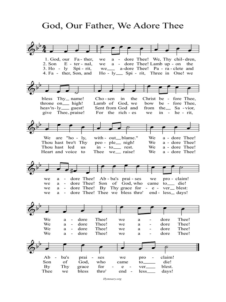 Adoration Hymn: God, Our Father | PDF | Thou