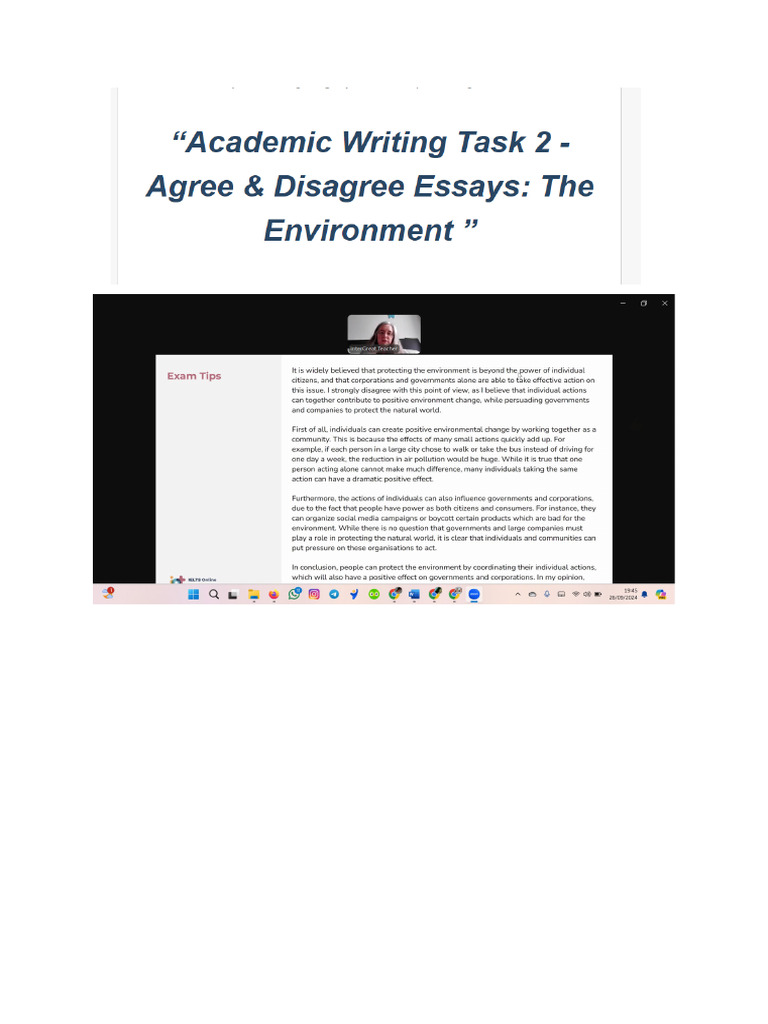 Writing Task 2 Agree Disagree Pdf