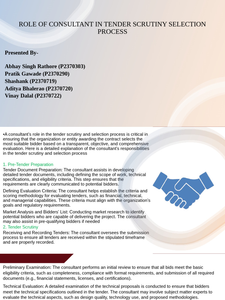 PPP Presentation | PDF | Consultant | Evaluation