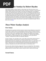 Those Winter Sundays Poem Notes | PDF