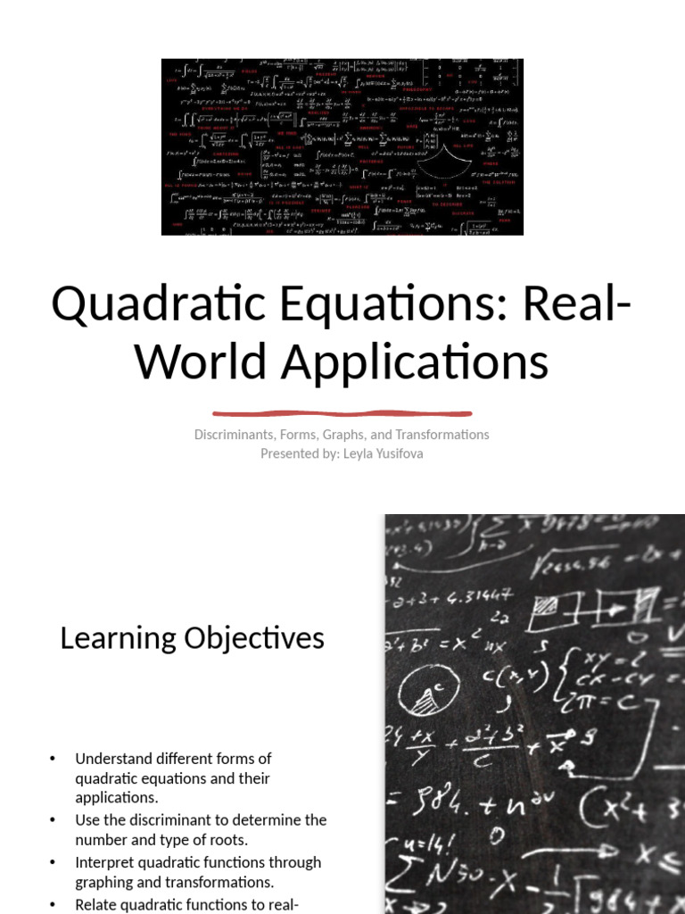 Quadratic Equations Demo Lesson IB | PDF
