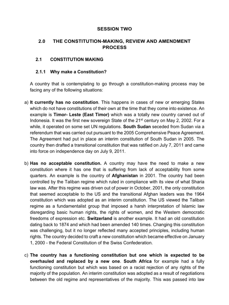 Kenya's Constitution-Making Process Explained | PDF | Constitutional ...