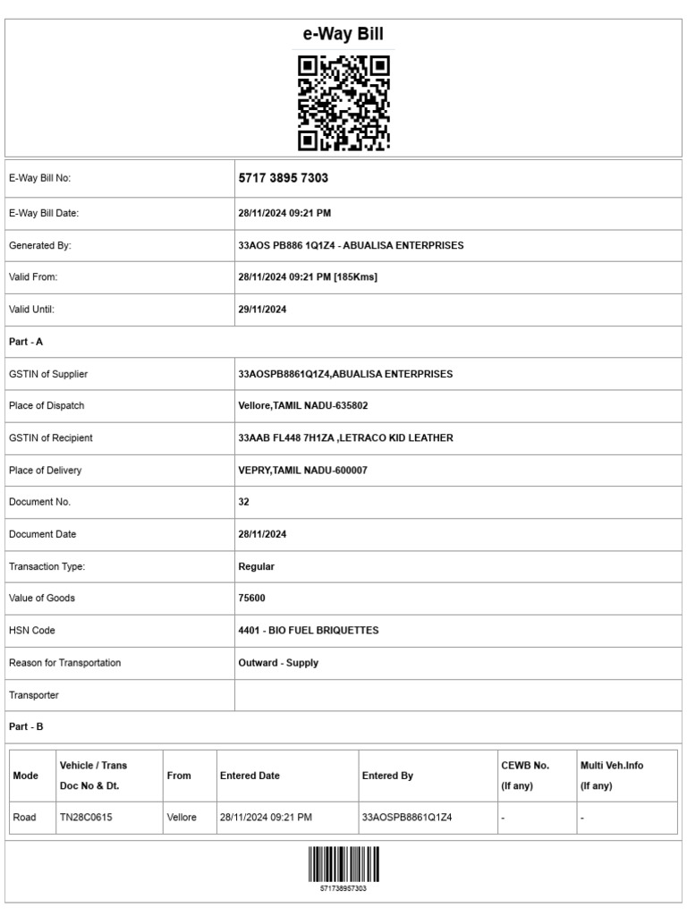 E Way Bill System 34 | PDF
