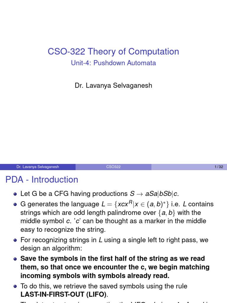 Unit 4 PDA | PDF | Mathematics | Syntax (Logic)
