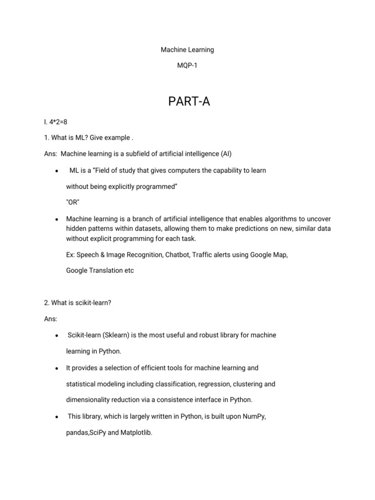 ML MQP1 Solved | PDF | Machine Learning | Cluster Analysis