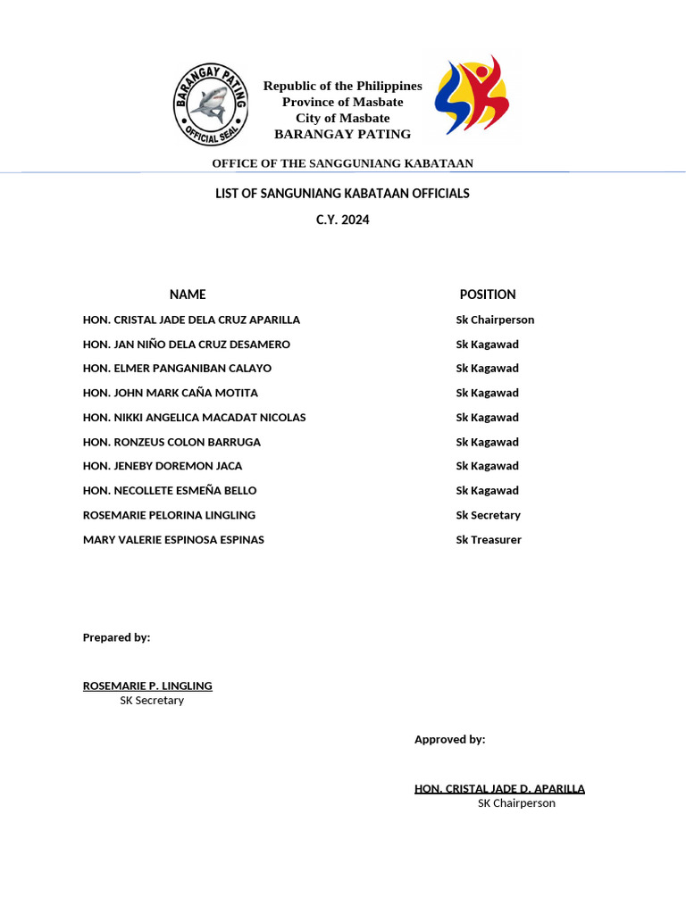 List of Officials | PDF