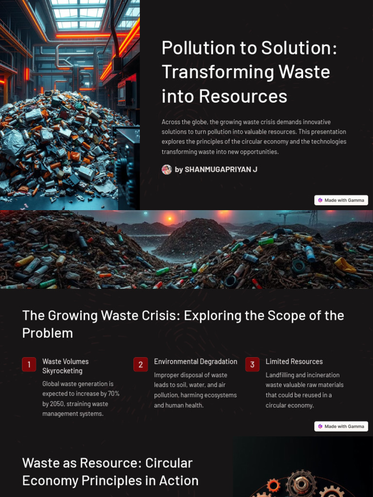 Pollution To Solution Transforming Waste Into Resources | PDF | Waste ...