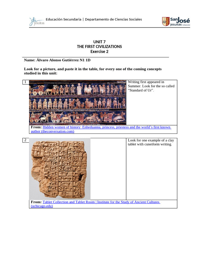 UNIT 7 First Civilizations Álvaro Alonso | PDF | Ancient Asia | Ancient ...