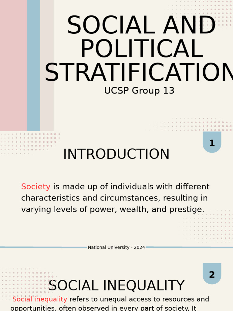 Ucsp Group13 | PDF | Social Mobility | Discrimination & Race Relations