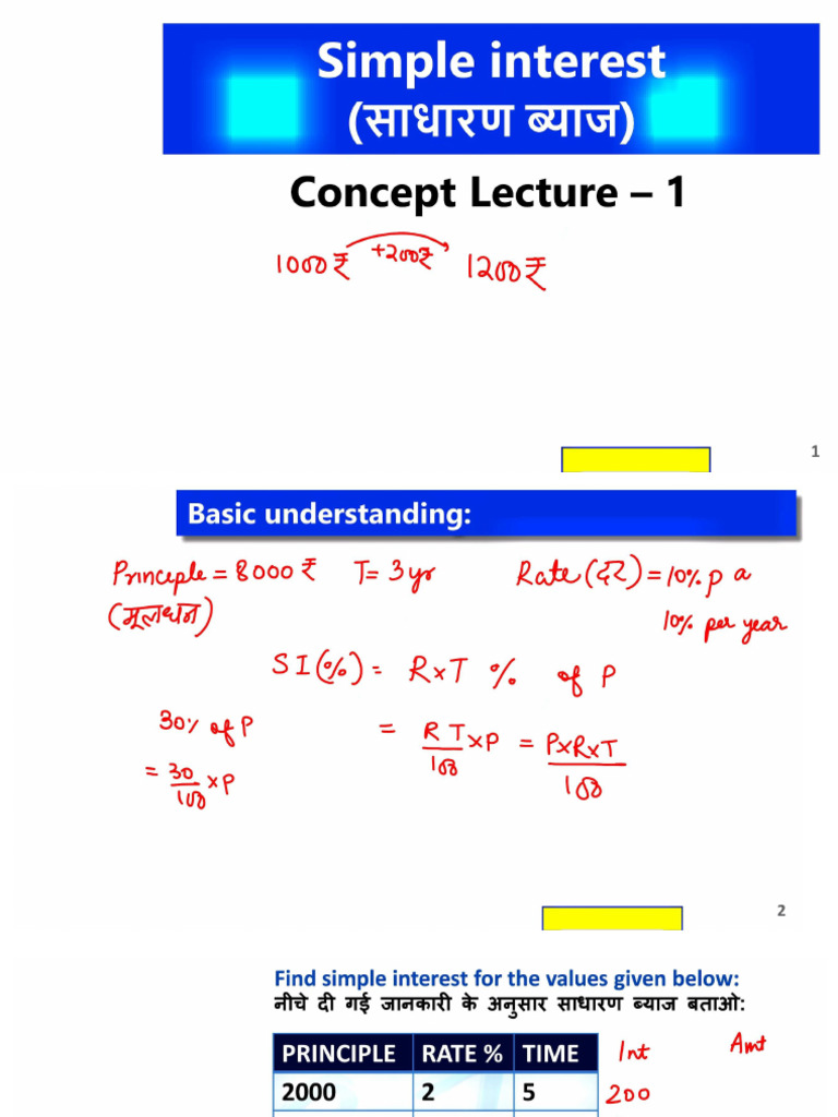 Simple Interest | PDF