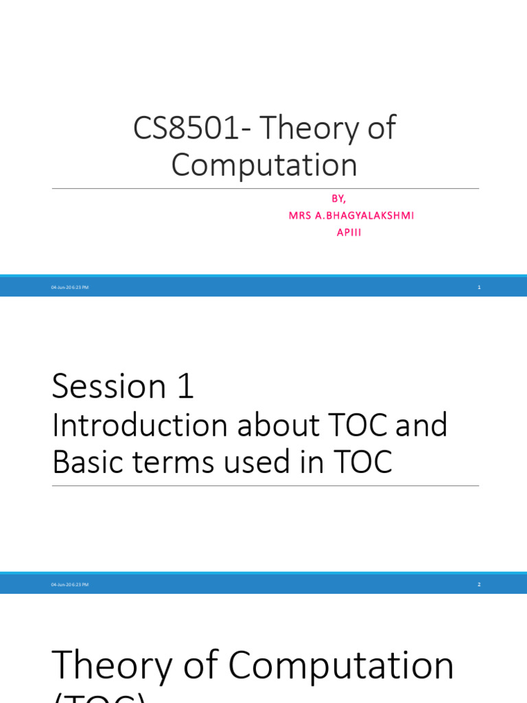 Unit I FA | PDF | Automata Theory | Theory Of Computation