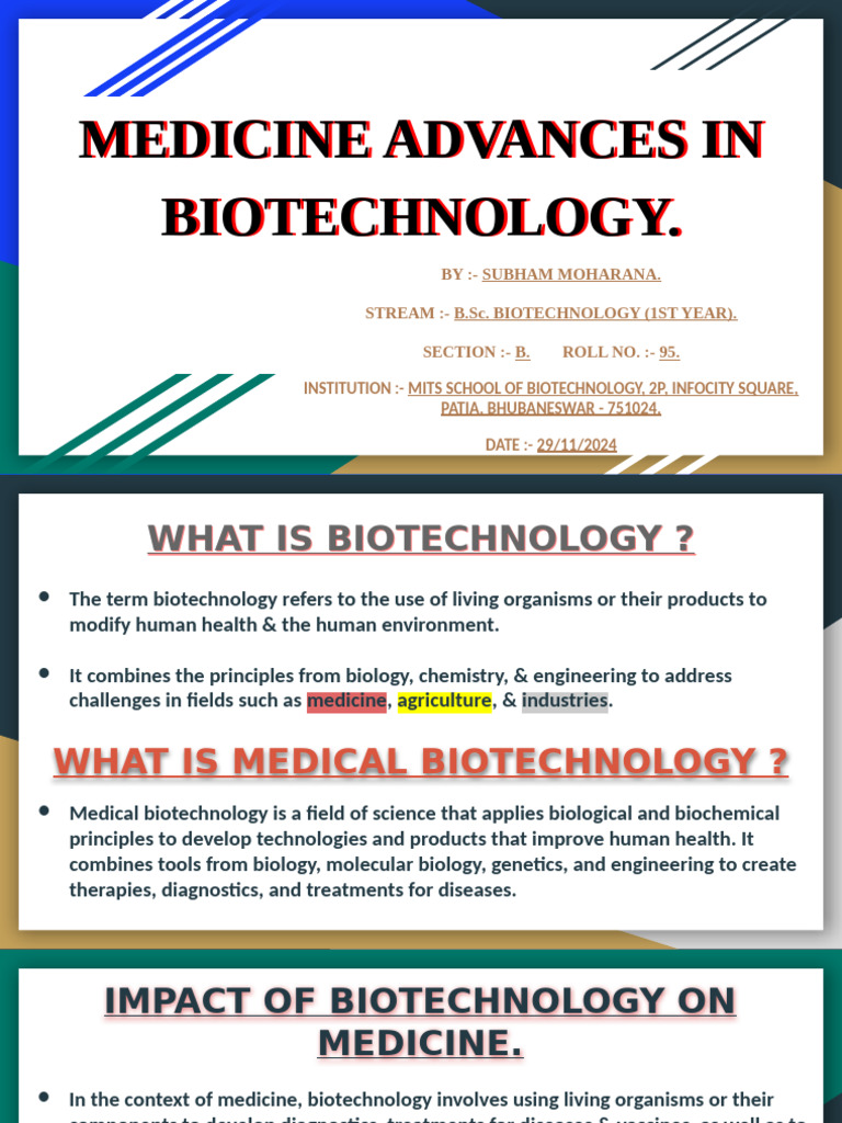 Advances in Medical Biotechnology | PDF | Gene Therapy | Biotechnology