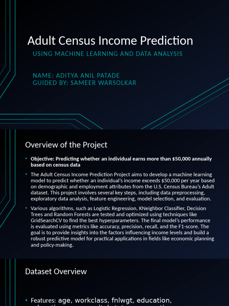 Adult Census Income Prediction | PDF | Machine Learning | Data Analysis
