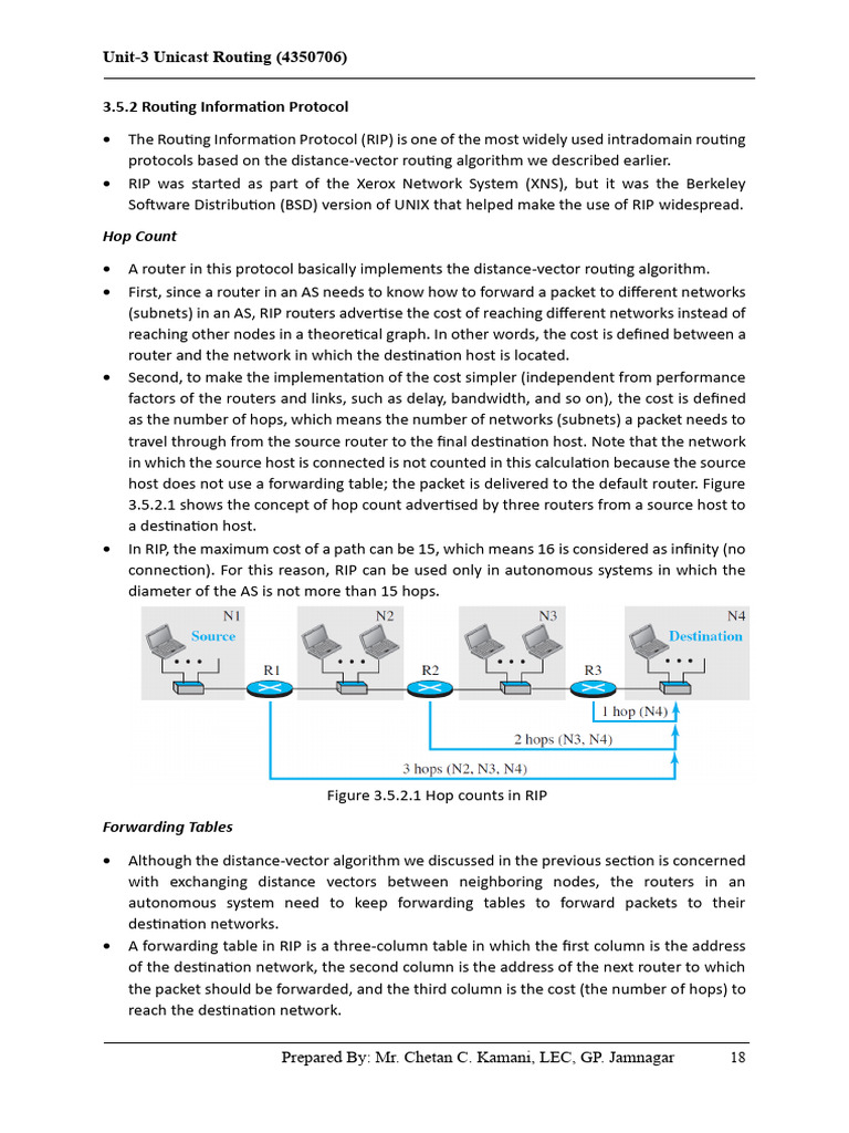 Unit 3 Unicast Routing RIP | PDF | Routing | Telecommunications
