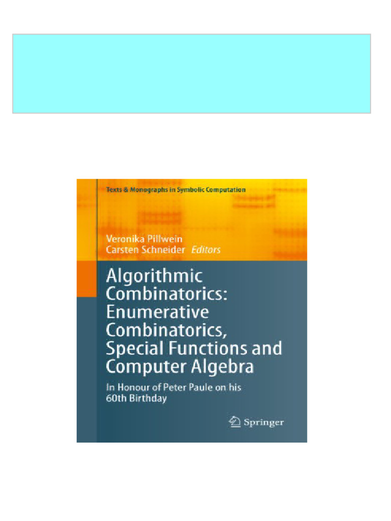 Full Algorithmic Combinatorics Enumerative Combinatorics Special 0289