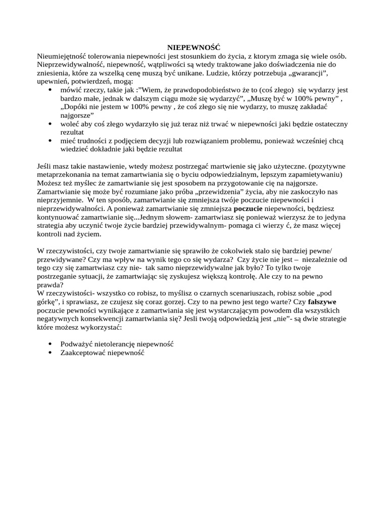 Accepting Uncertainty | PDF