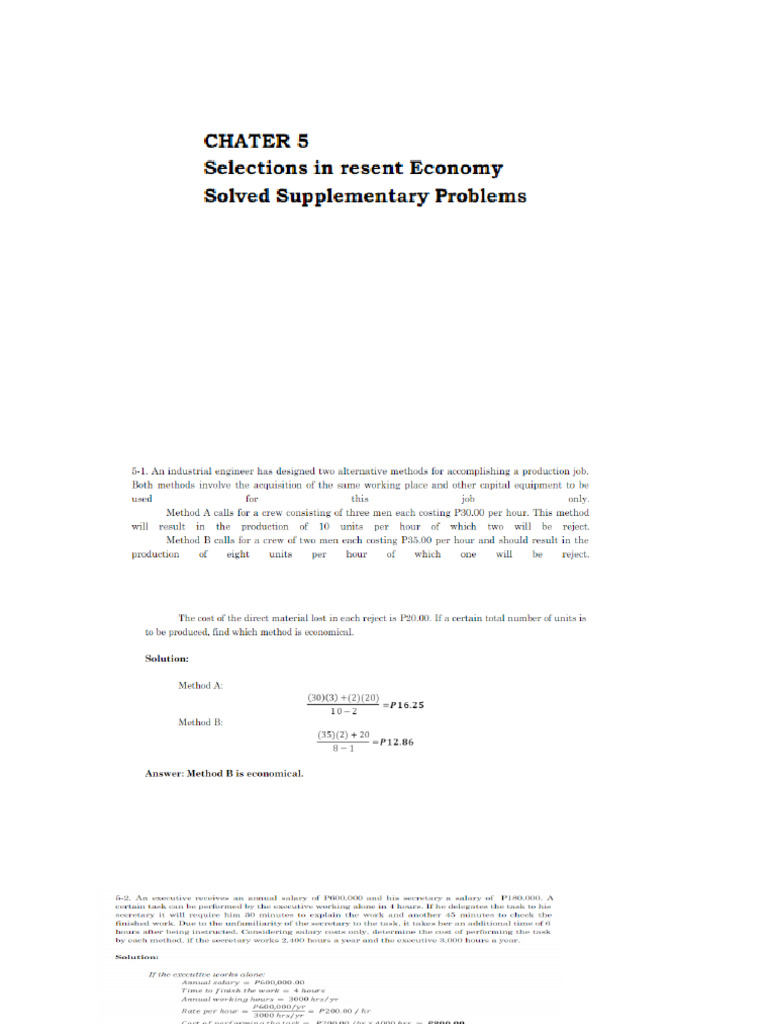 5 - Selections in Present Economy 5 | PDF